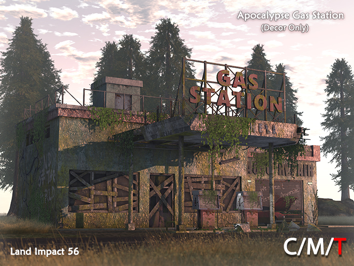 Second Life Marketplace - "Killer's" Apocalypse Gas Station (Decor Only)